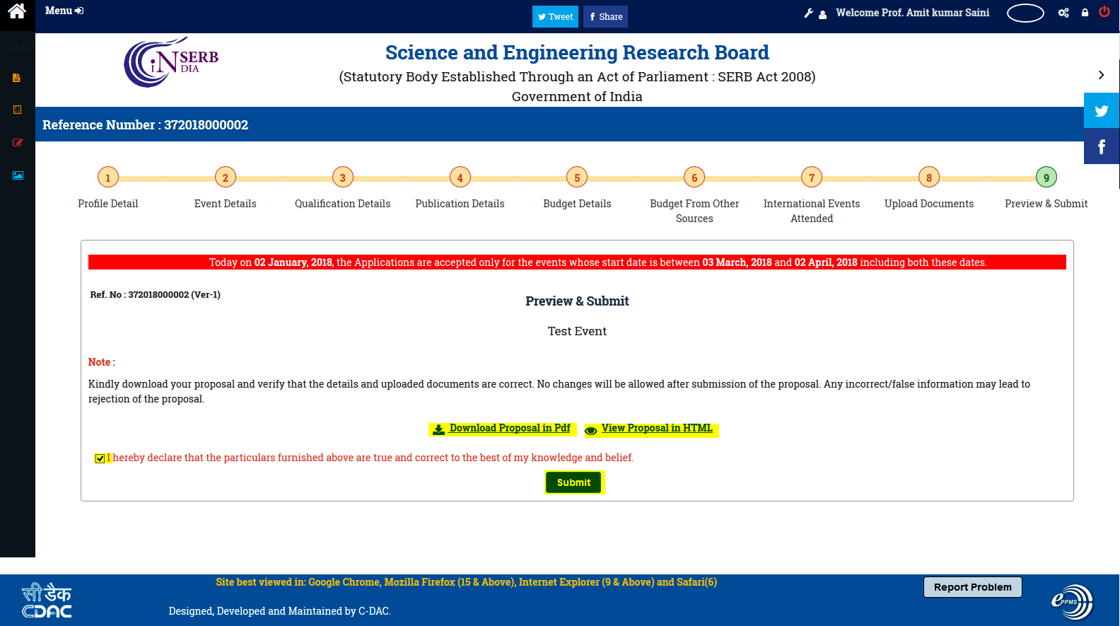PI Guidelines - Proposal Submission for International Travel Support Scheme